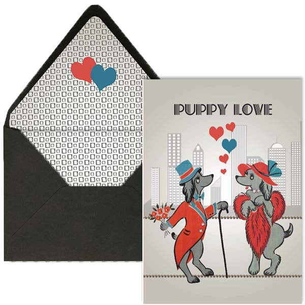 Puppy Love Greeting Card – Mod Lounge Paper Company