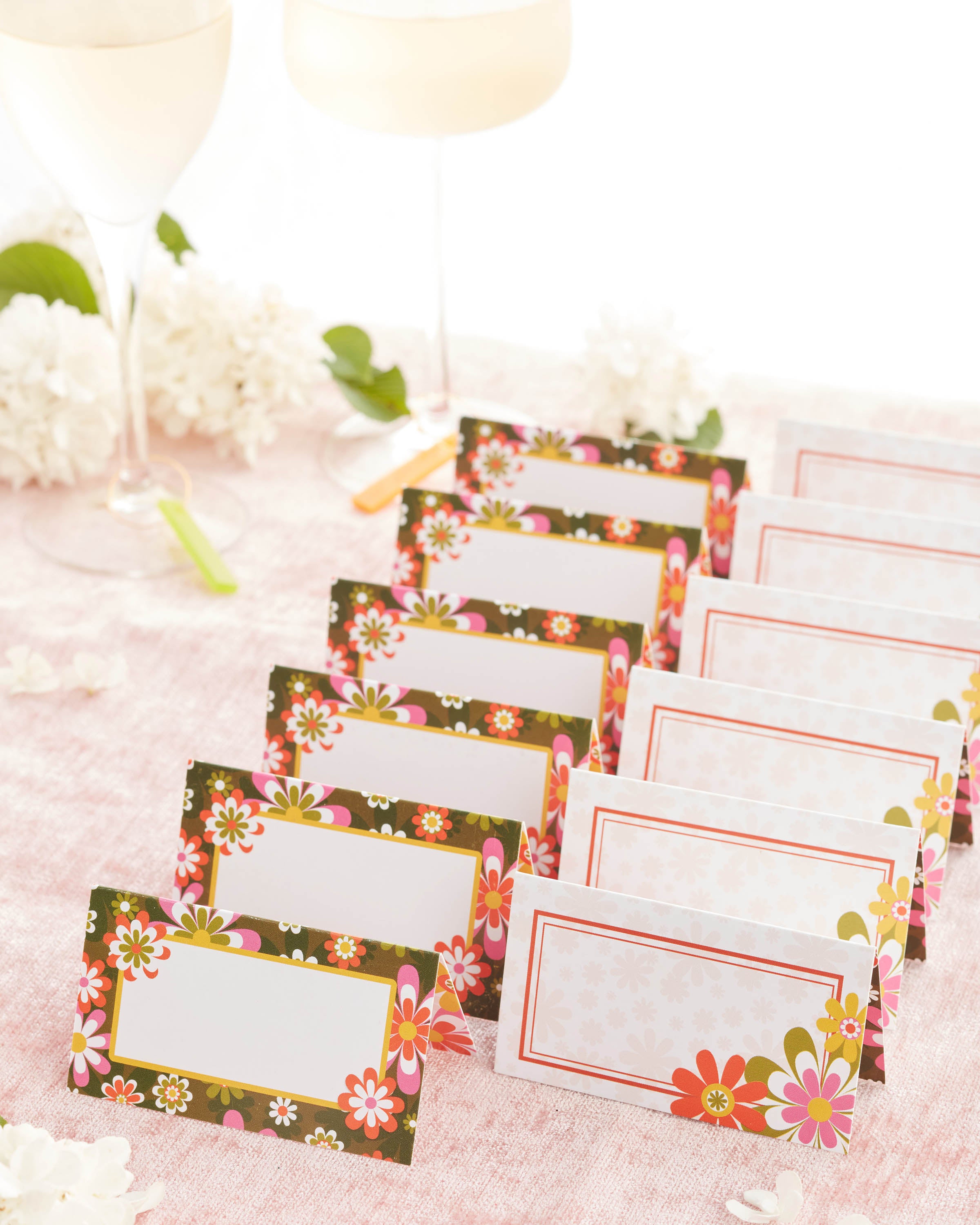 Double Sided Folded Place Cards | Party Buffet Food Tags – Mod Lounge ...