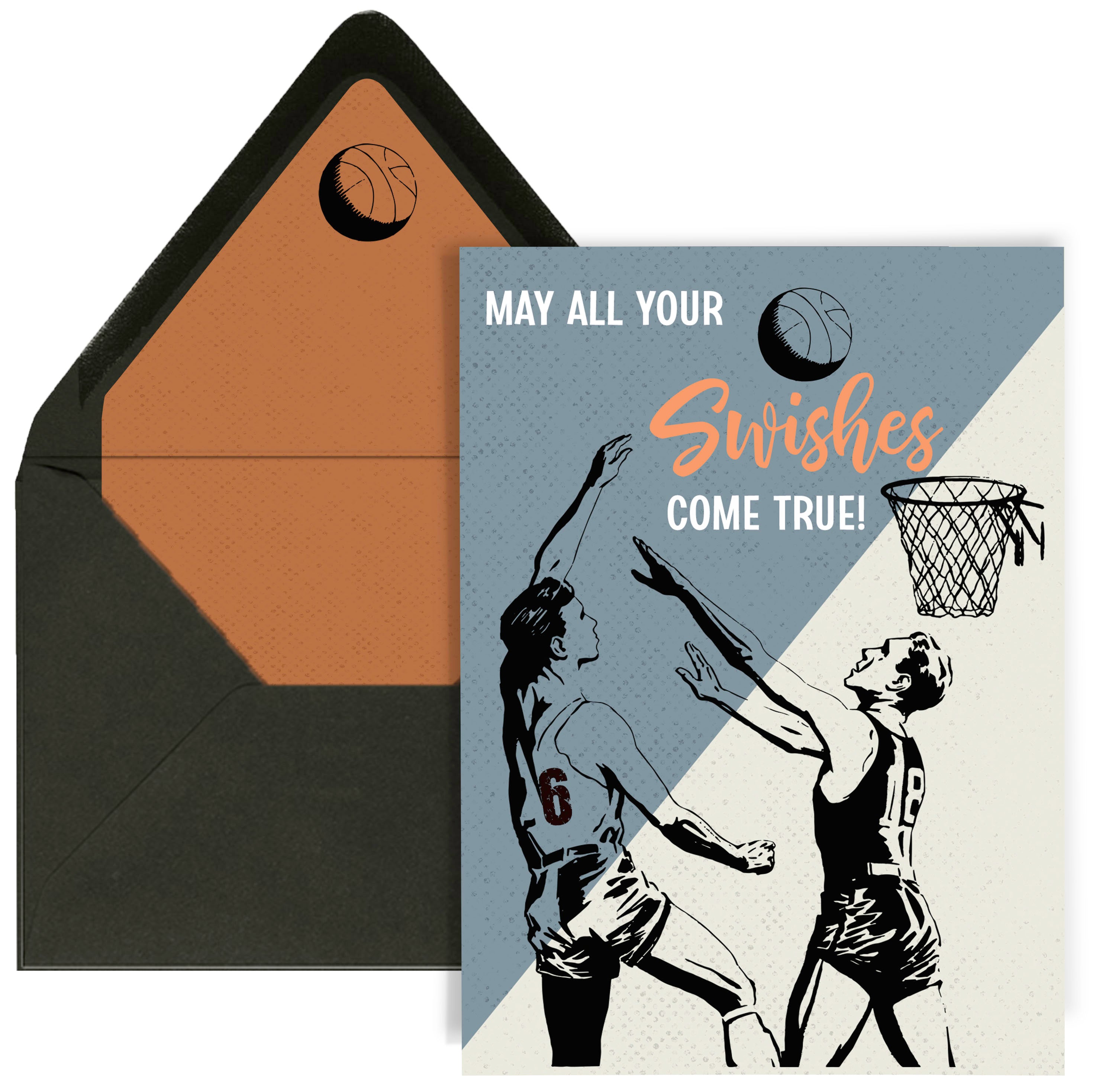 May All Your Swishes Come True Basketball Greeting Card – Mod Lounge ...
