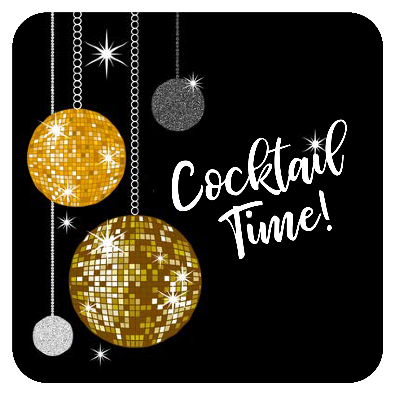 Disco Ball Cocktail Coaster | New Years Coasters | Party Coasters – Mod ...