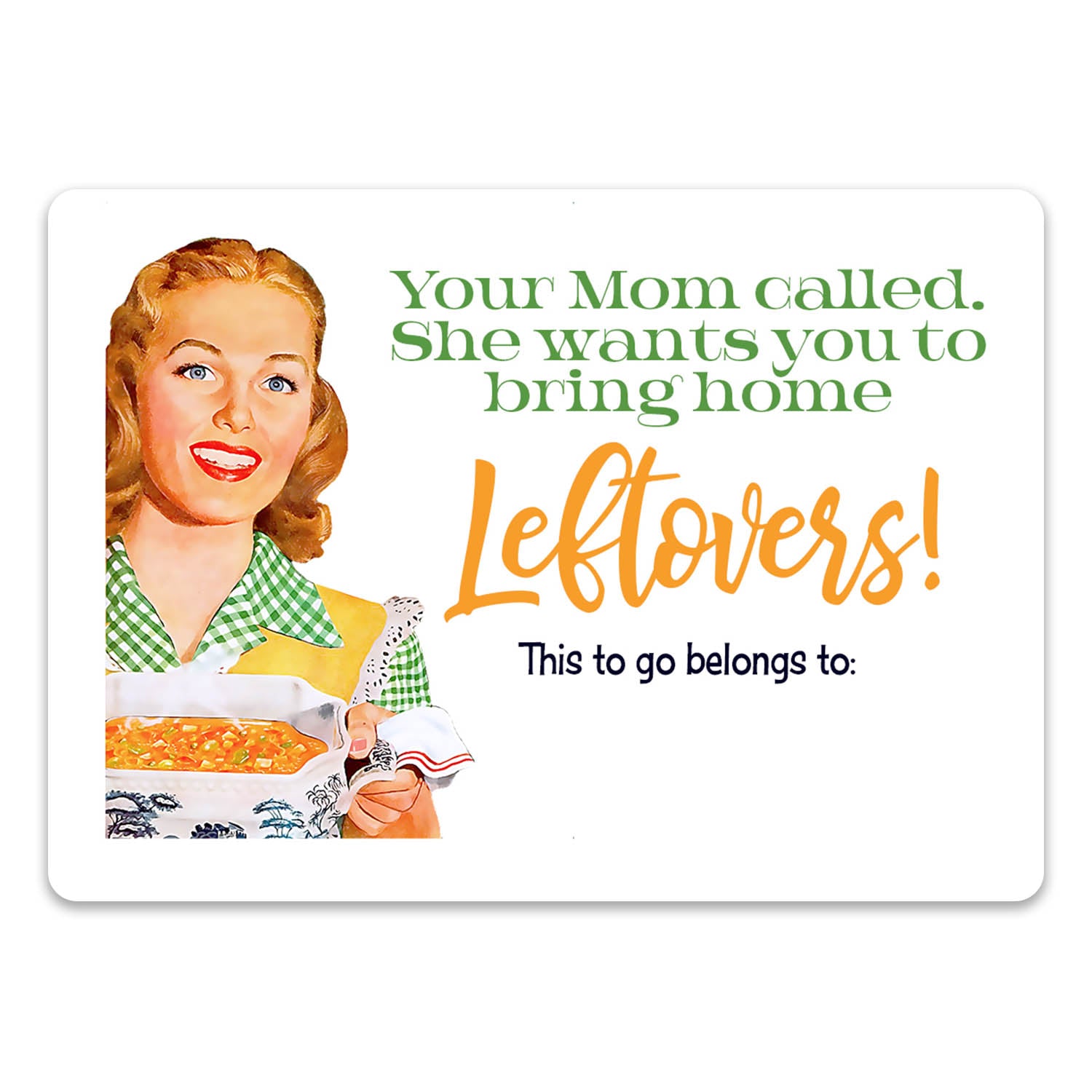 Mom Called Retro Housewife Leftover Sticker – Mod Lounge Paper Company