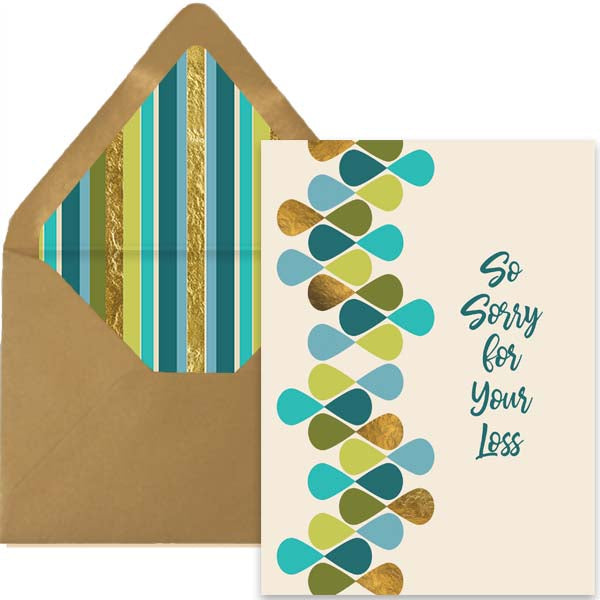 Sorry for your Loss Mid Century Modern Card | MCM Sympathy Card – Mod ...